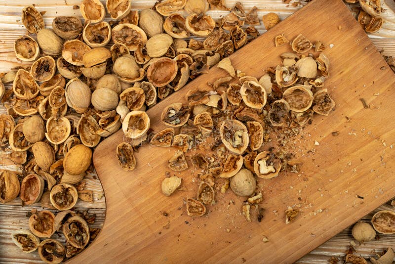 Crushed Walnuts Texture Background Stock Image - Image of broken, food ...