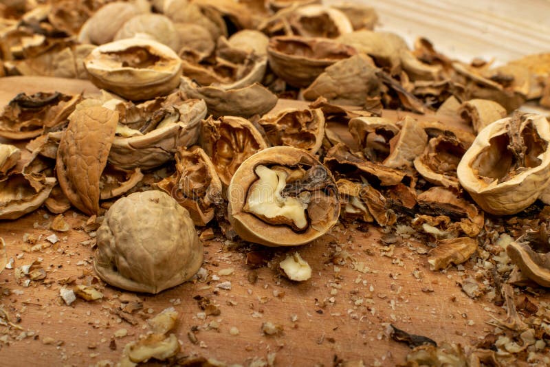 Crushed Walnuts Texture Background Stock Image - Image of textured ...