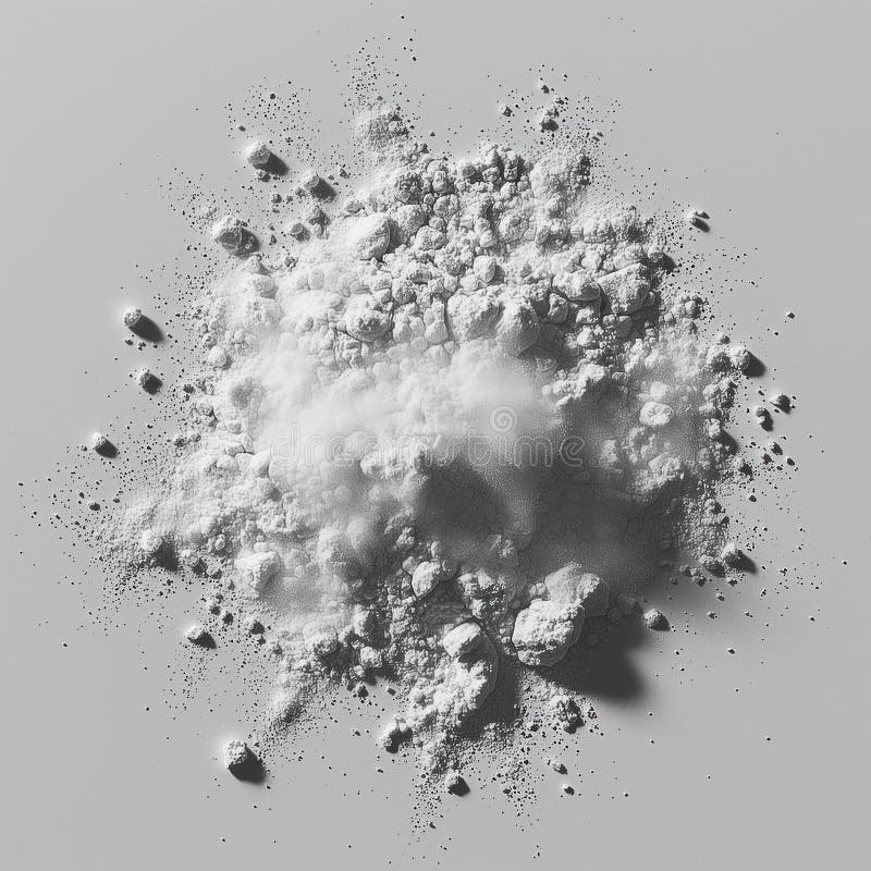 Crushed White Powder into Particles Stock Illustration - Illustration ...