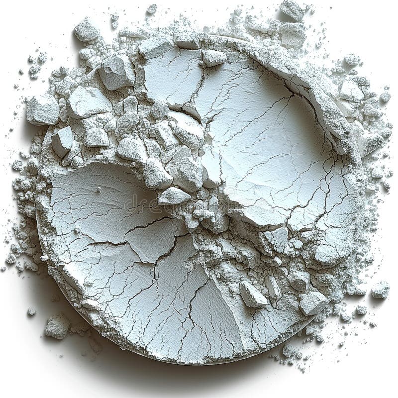 Crushed White Powder into Particles Stock Illustration - Illustration ...