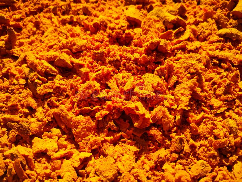 Crushed Yellow Turmeric and Dried Stock Image - Image of medicine ...