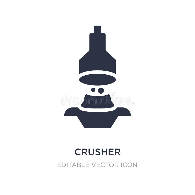 Crusher Icon in Trendy Design Style. Crusher Icon Isolated on White ...