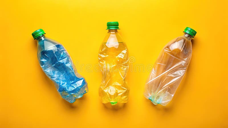 Crushing the Plastic Problem Minimalist Visual of Plastic Waste for ...