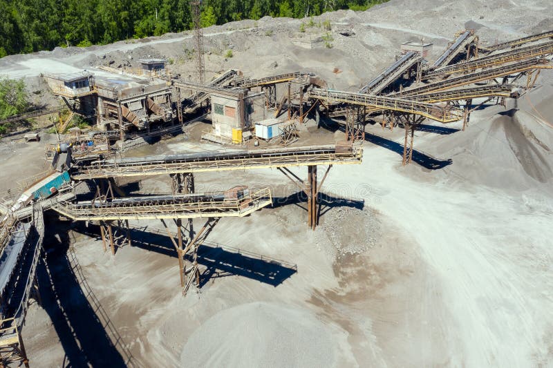 Crushing and Screening Plant for Processing and Sorting Crushed Stone ...