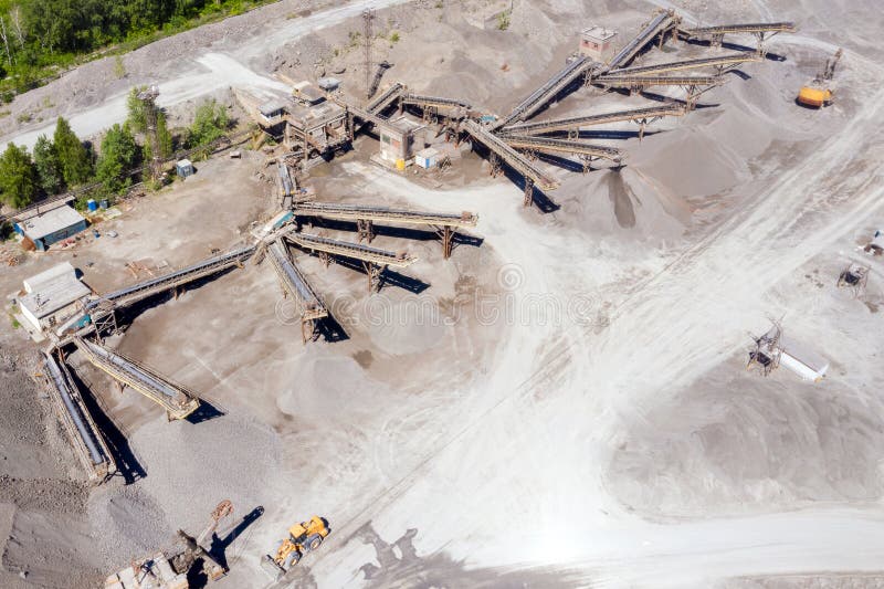 Crushing and Screening Plant for Processing and Sorting Crushed Stone ...