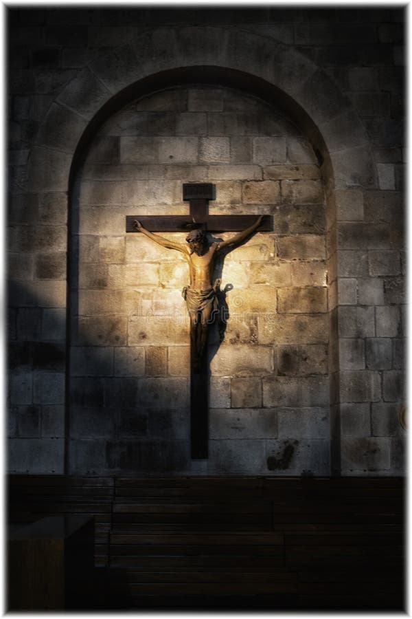 Crusifix in the Braga Cathedral. Portugal Stock Image - Image of ...