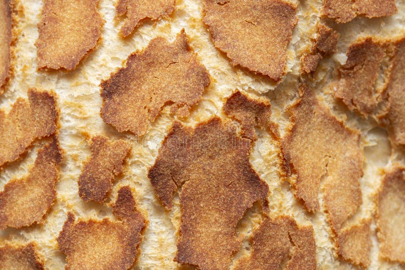 Crust on a Giraffe Bloomer Loaf of Bread Background Backdrop. Stock ...