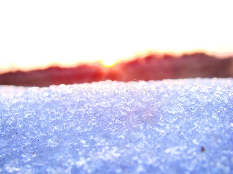 Crust Snow is Melting in the Sunset. Stock Image - Image of cold ...