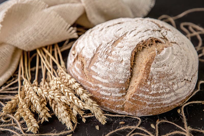 Crusty Fresh Homemade Rye Bread Stock Photo - Image of corn, fresh ...