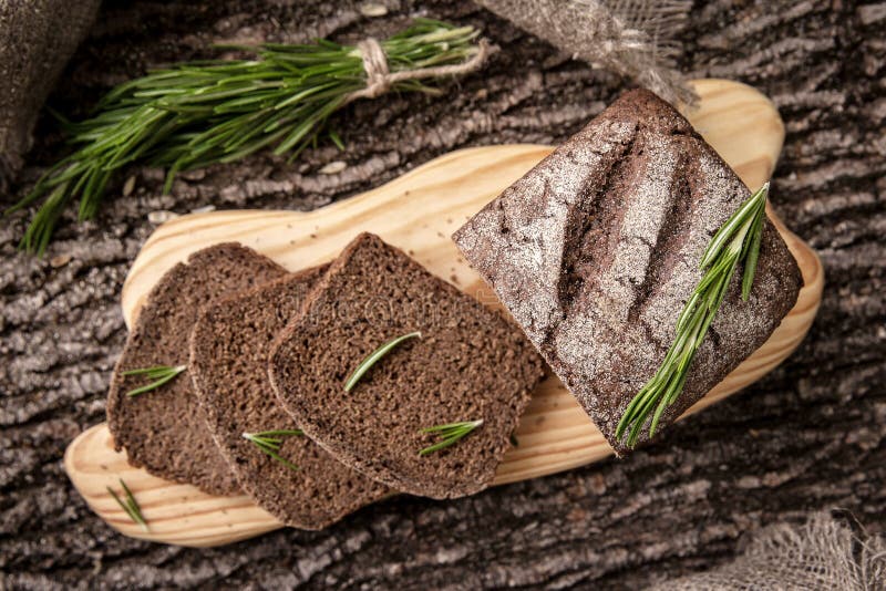 Crusty Fresh Homemade Rye Bread Stock Photo - Image of chips, baker ...