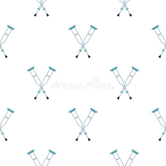 Crutches pattern seamless stock vector. Illustration of flat - 108554384