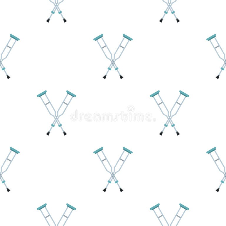 Crutches pattern seamless stock vector. Illustration of flat - 108554384