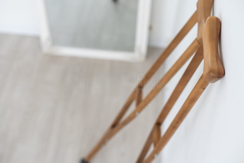 Crutches. Physical Disability. Empty Living Room with Walking Support ...