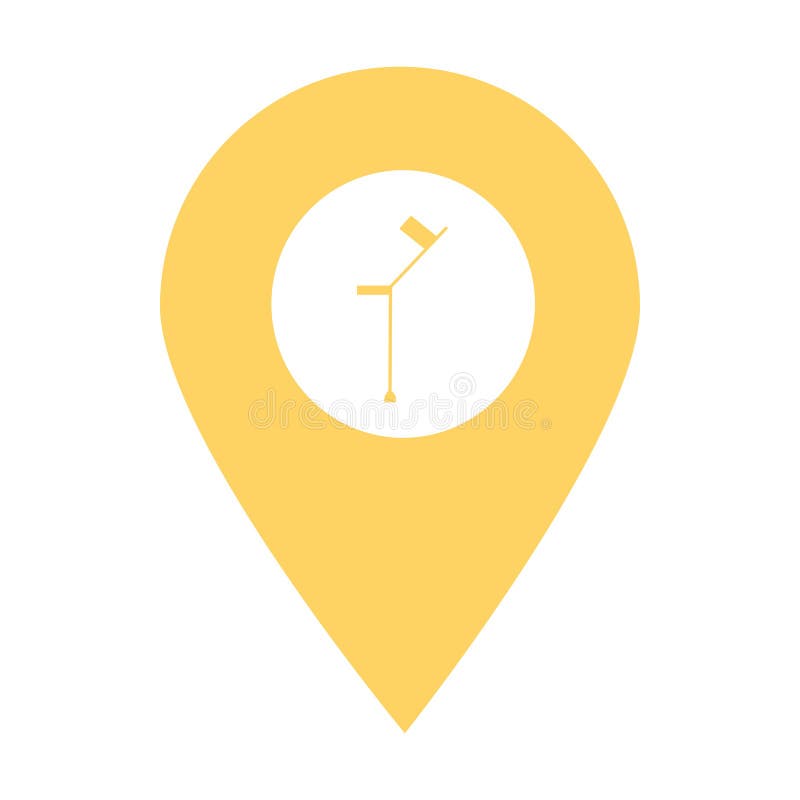 Crutches Store Location Map Pin Pointer Icon. Element of Map Point for Mobile Concept and Web ...
