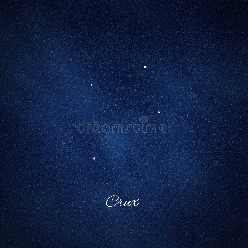 Crux Constellation, Cluster of Stars, Crucis Stock Photo - Image of ...
