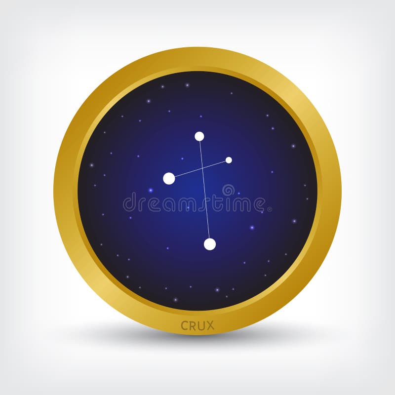 The Constellation of Crux. the Southern Cross - Linear Icon. Vector ...