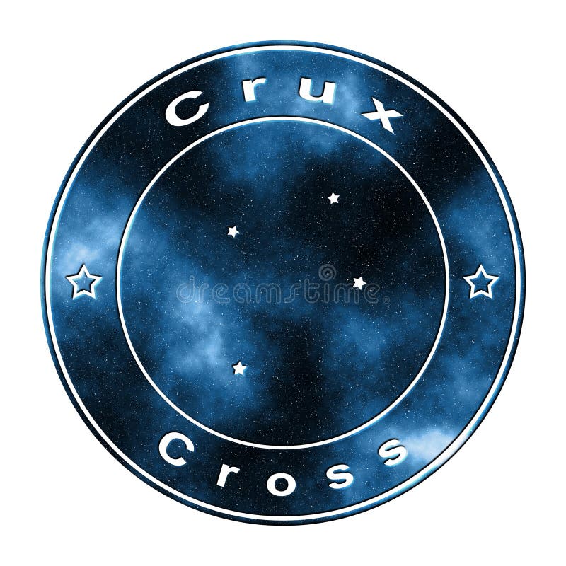 Crux Star Constellation, Crucis Stock Illustration - Illustration of ...