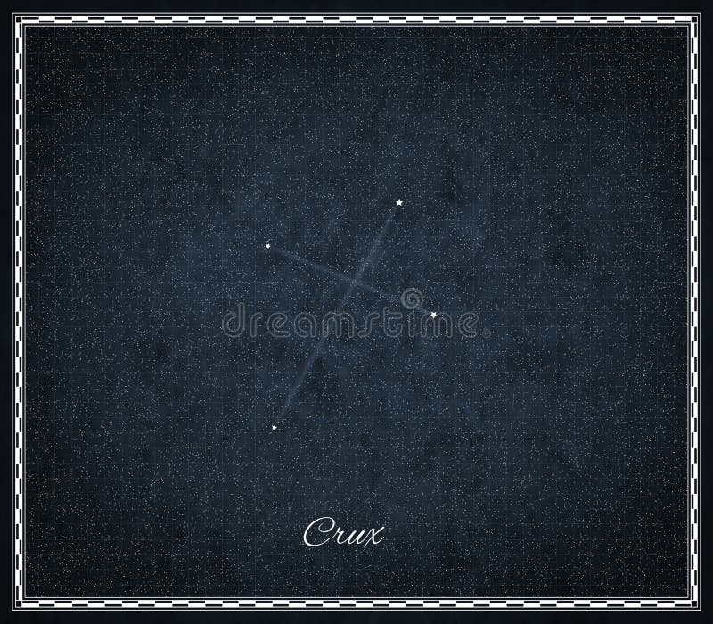 Crux Star Constellation, Night Sky, Cluster of Stars, Deep Space Stock ...