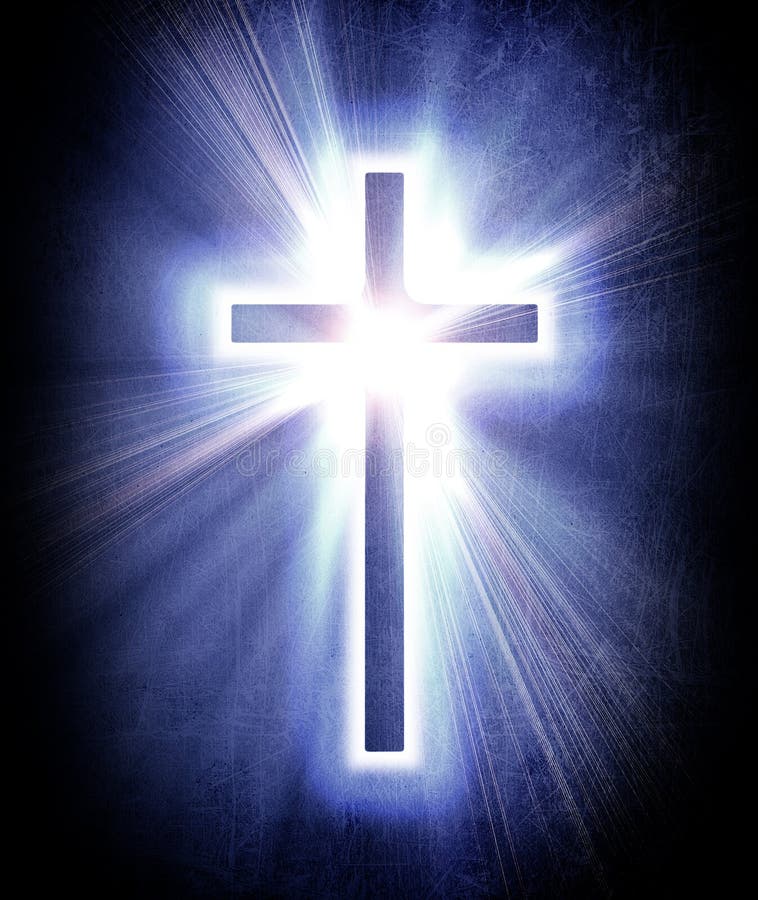 Cruz azul foto de archivo. Imagen de azul, cielo, cristianismo - 24268448