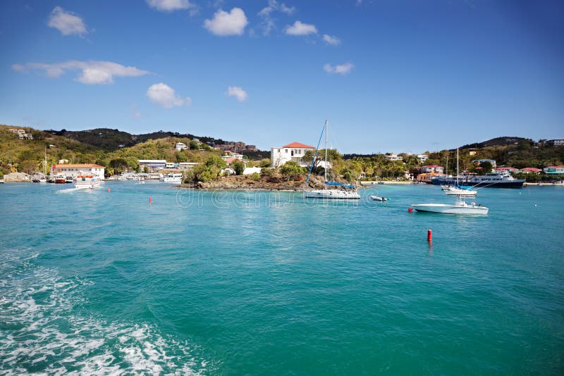 Cruz Bay stock image. Image of tranquil, harbor, dock - 20150549