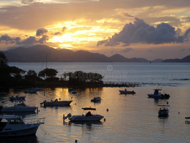 Cruz Bay, St. John U.S stock image. Image of boats, sailboat - 64096381