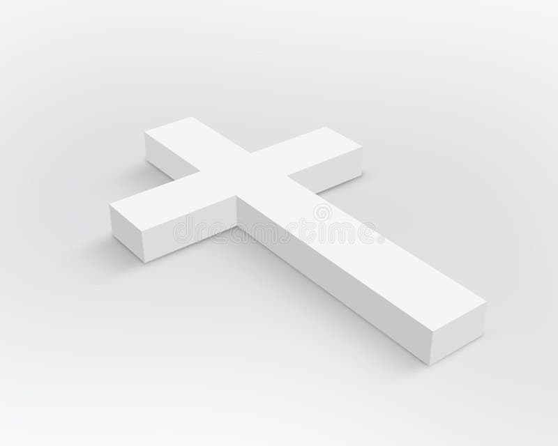 Cruz blanca stock de ilustración. Ilustración de religioso - 10362401