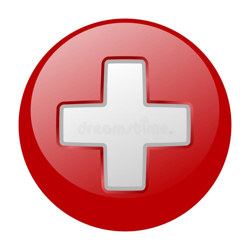 Cruz blanca en bola ilustración del vector. Ilustración de blanco ...
