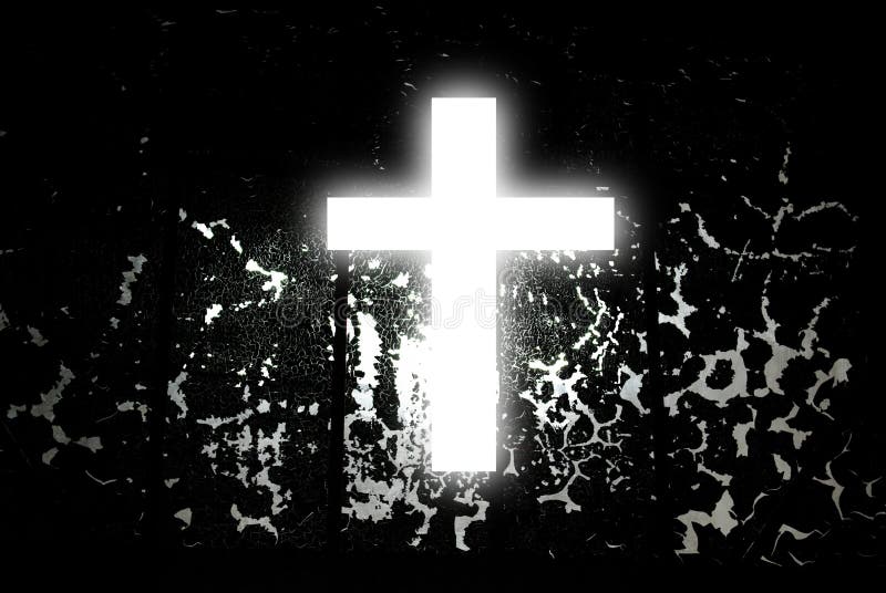 Cruz Blanca En Un Fondo De Madera Gris Imagen de archivo - Imagen de ...