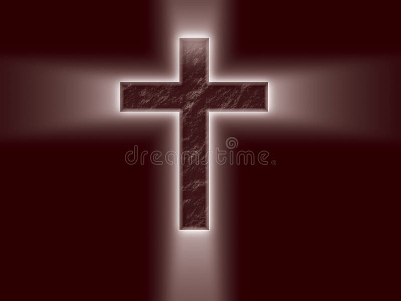 Cruz Blanca Que Brilla Intensamente Con Los Rayos De La Luz Imagen de ...