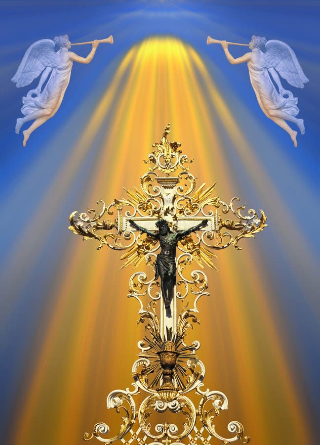 Dios del cielo cruz foto de archivo. Imagen de santo, dios - 5238364