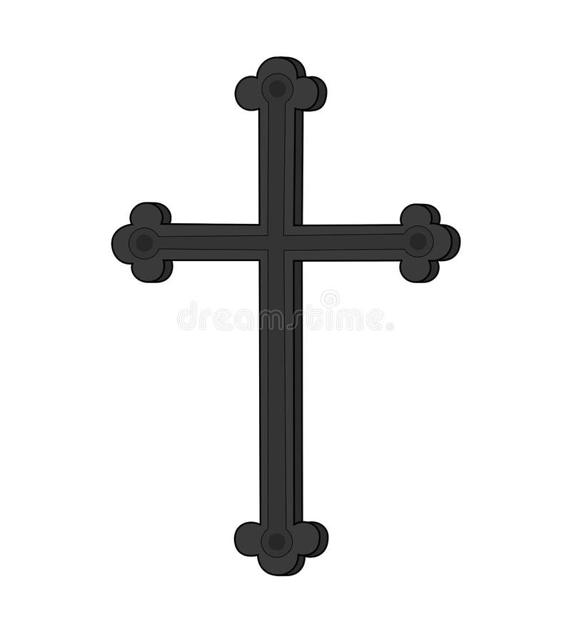 Cruz Del Metal Del Vector Aislada Ilustración del Vector - Ilustración ...