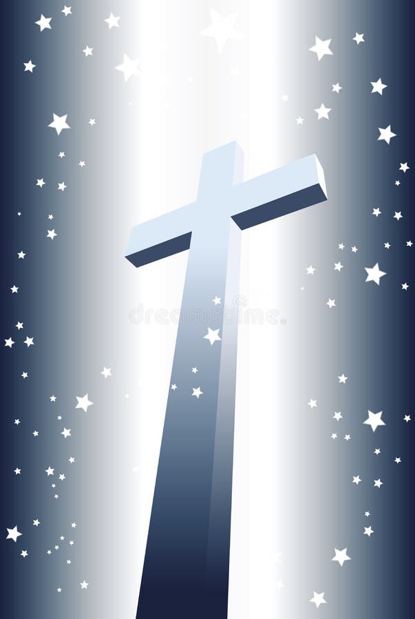 Cruz Divina Iluminada Com Estrelas Ilustração do Vetor - Ilustração de ...