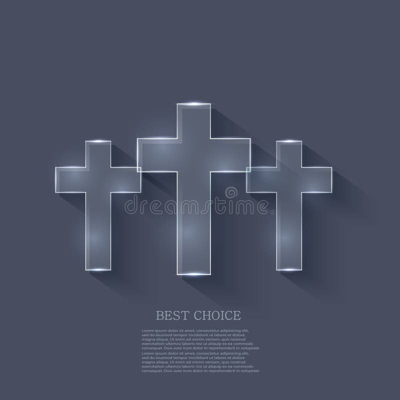 Cruz Do Vetor No Fundo Azul. Eps 10 Ilustração do Vetor - Ilustração de ...