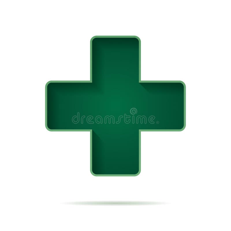 Cruz verde ilustración del vector. Ilustración de europeo - 134215420