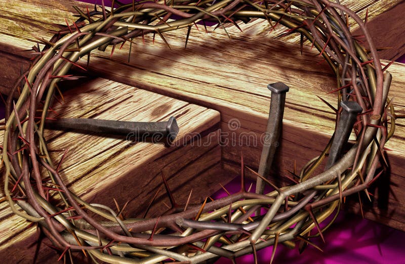 Cruz y corona foto de archivo. Imagen de corona, espinas - 29306866