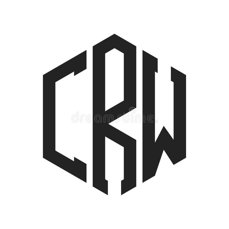 CRW Logo Design. Initial Letter CRW Monogram Logo Using Hexagon Shape ...