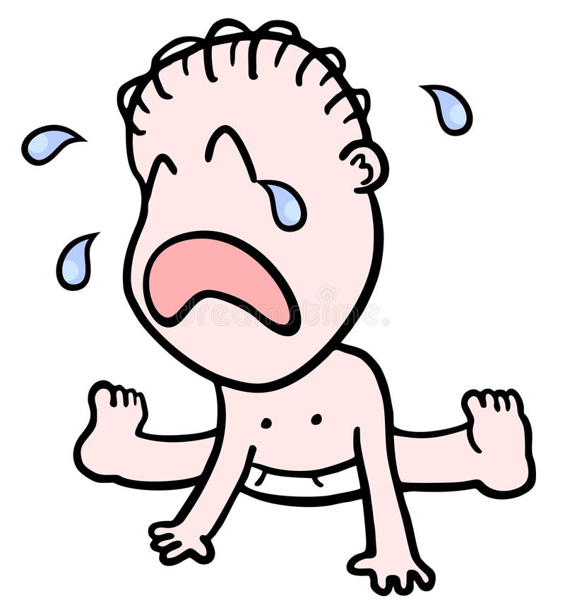 Cry baby stock vector. Illustration of child, character - 34021918