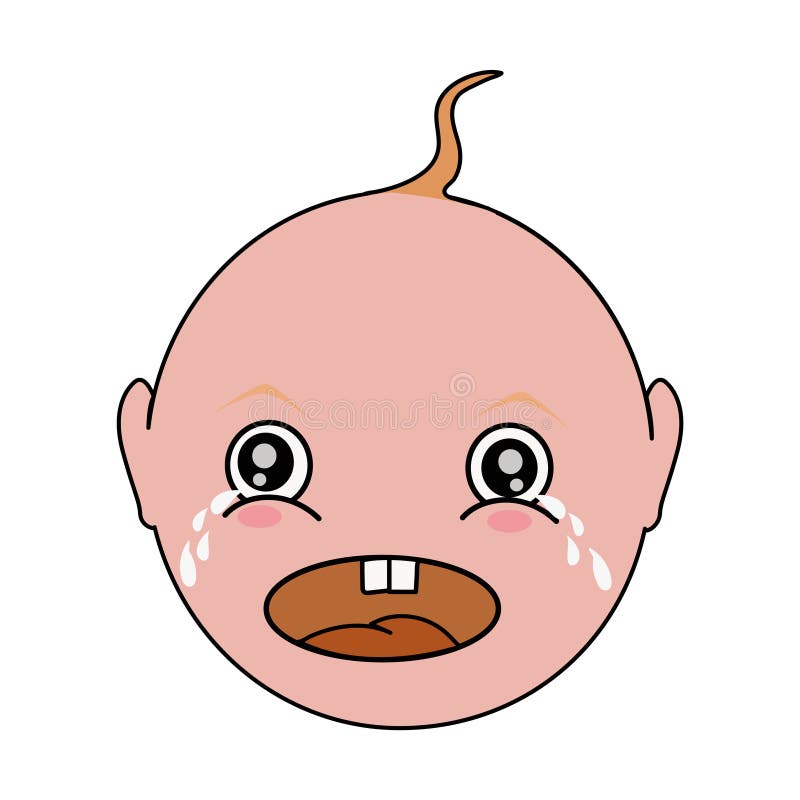 Cry baby face stock vector. Illustration of cute, baby - 83608728