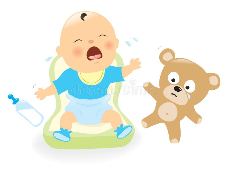 Crying baby twins stock vector. Illustration of screaming - 28818780