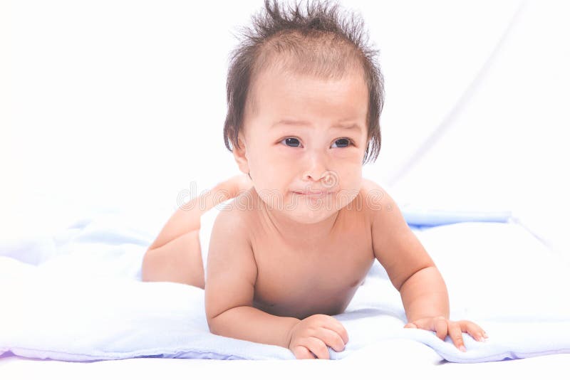 Portrait of Baby Girl Crying Stock Photo - Image of innocent, unhappy ...