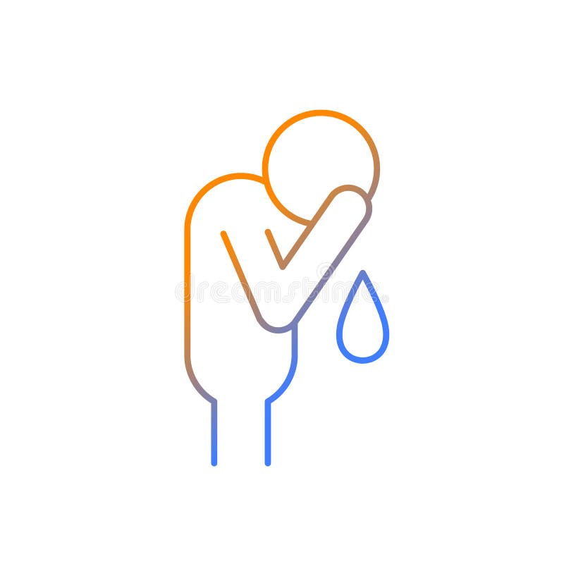 Crying Human Eye Glyph Icon Stock Vector Illustration Of Pictogram