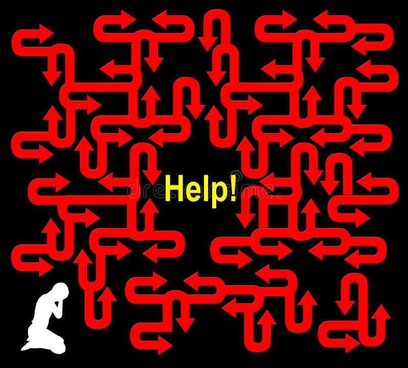 Cry for Help stock illustration. Illustration of desperation - 43463183