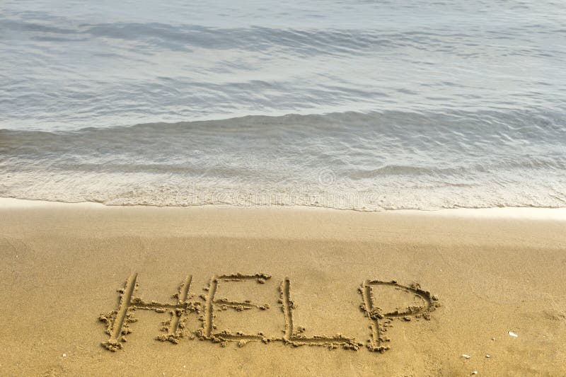 Help Written Sand Stock Images - Download 204 Royalty Free Photos