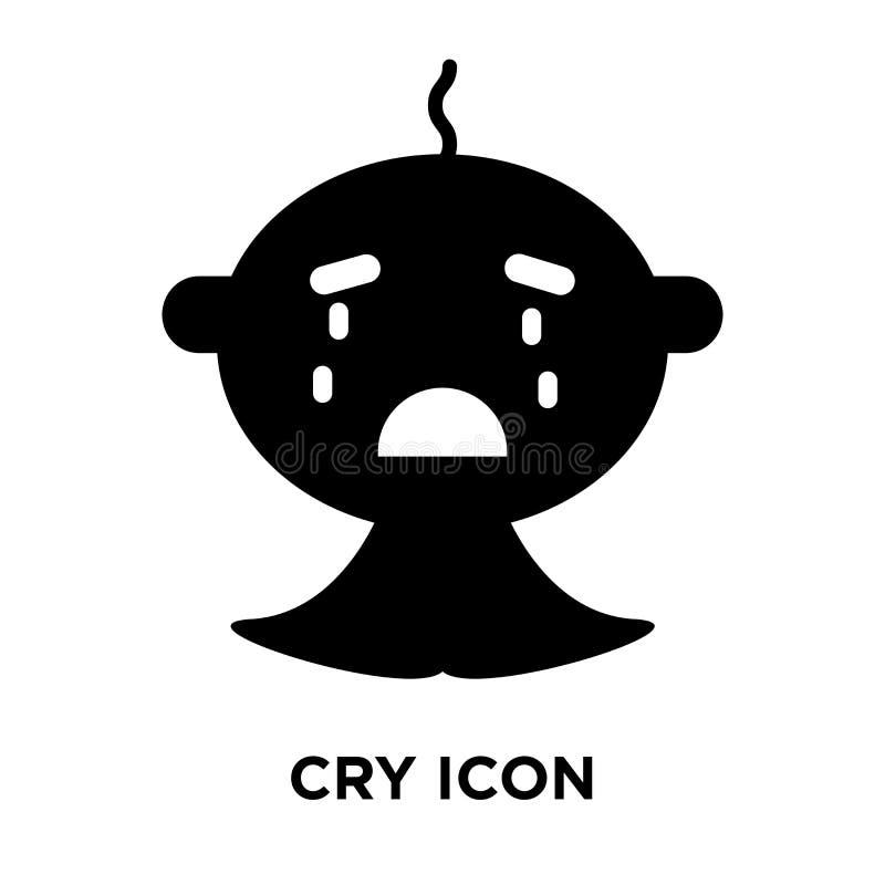Cry Icon Vector Isolated on White Background, Logo Concept of Cr Stock ...