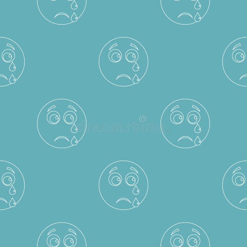 Cry smile pattern seamless stock illustration. Illustration of cheerful ...