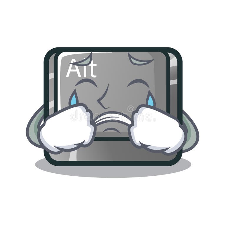 Crying Alt Character Button Attached the Keyboard Stock Vector ...