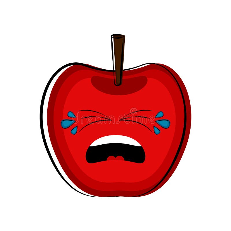 Crying Apple Cartoon Icon Stock Illustrations – 69 Crying Apple Cartoon ...