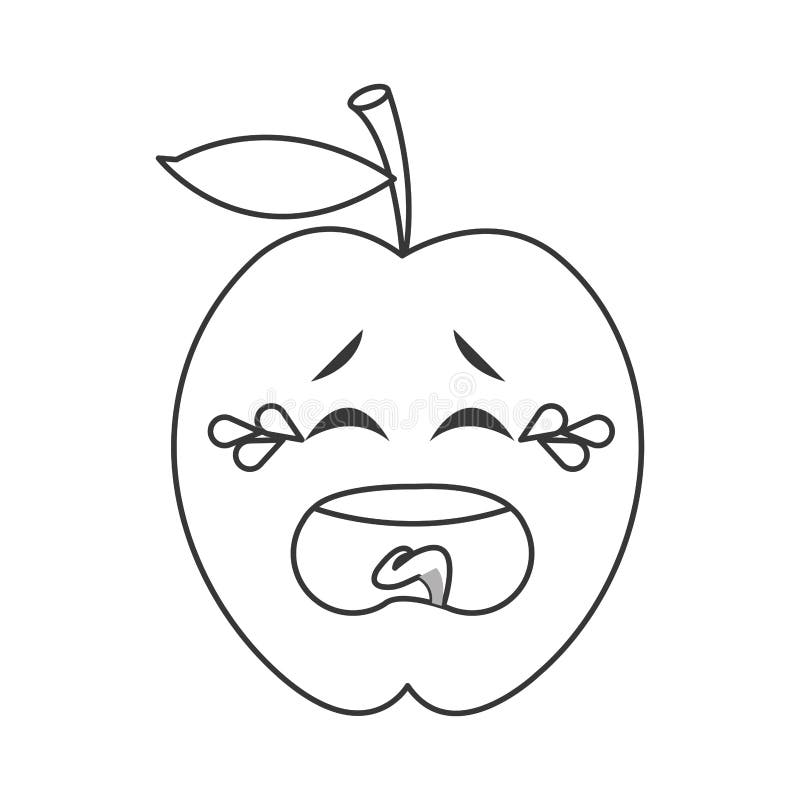Crying Apple Cartoon Icon Stock Illustrations – 69 Crying Apple Cartoon ...