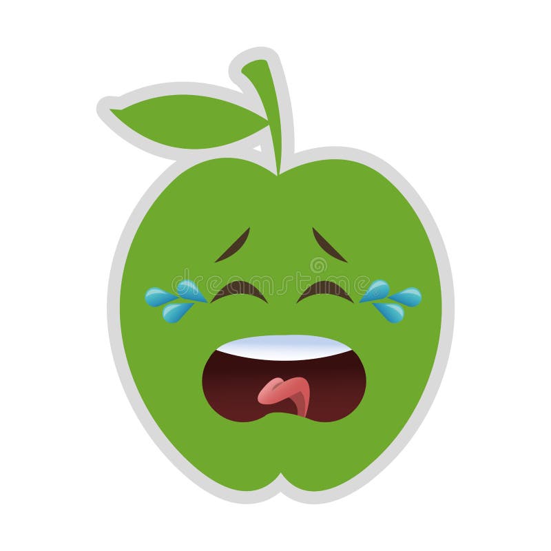 Crying Apple Cartoon Stock Illustrations – 176 Crying Apple Cartoon ...