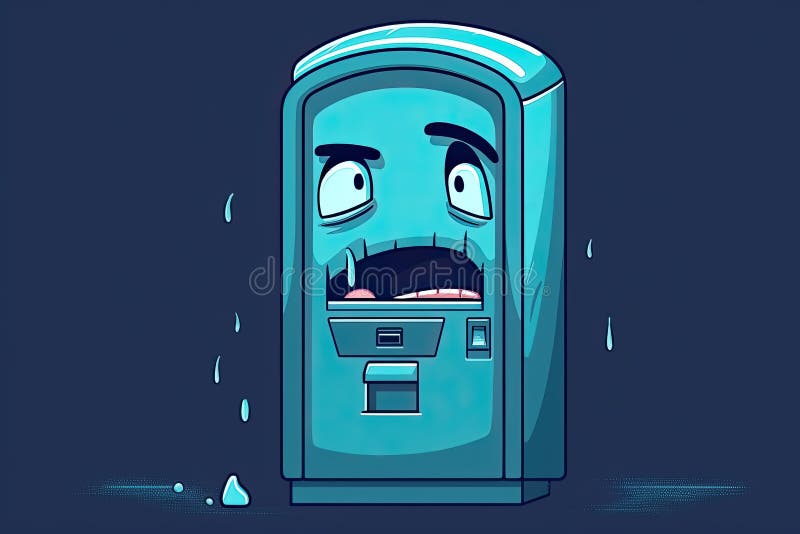 Crying ATM Machine is Crying because Cannot Get Money Out, Bank Run ...